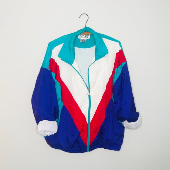 Vintage | Jackets & Coats | Vintage Retro 9s Oversized Windbreaker ...